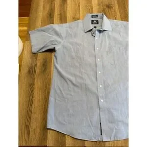 Stafford | Shirts | Stafford Button Up Shirt Mens 65 Blue Mens Wrinkle ...